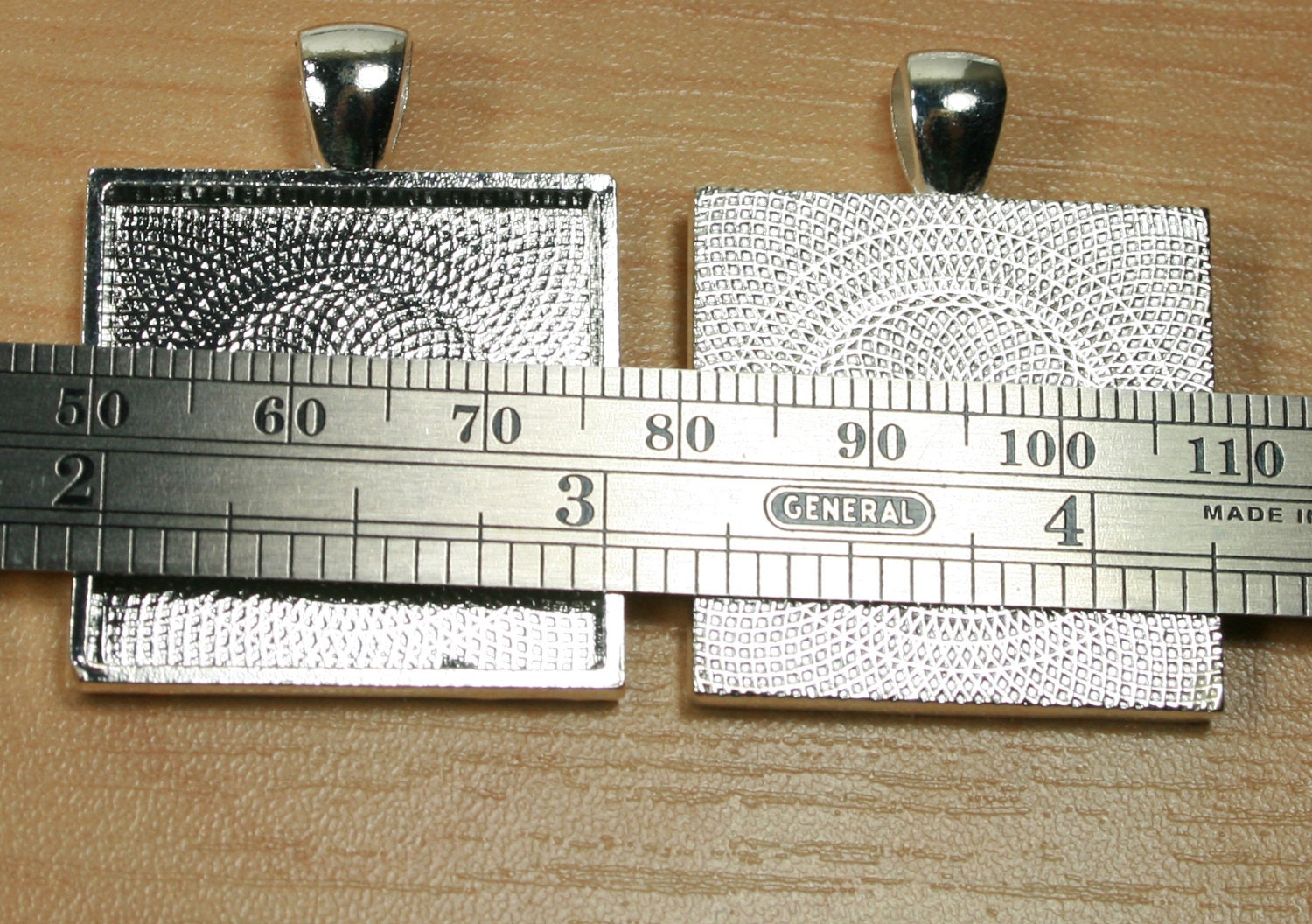 10 Blank 1 Inch SQUARE Cabochon Setting Pendant Trays-25 Mm Photos ...