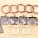 5 KEY Ring Making SETS Blank 1 Inch Square Pendant Trays, Glass Tiles ...