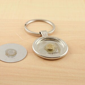 30 SETS Blank 30mm Key Ring Blanks With Glass Domes - Round Shiny ...