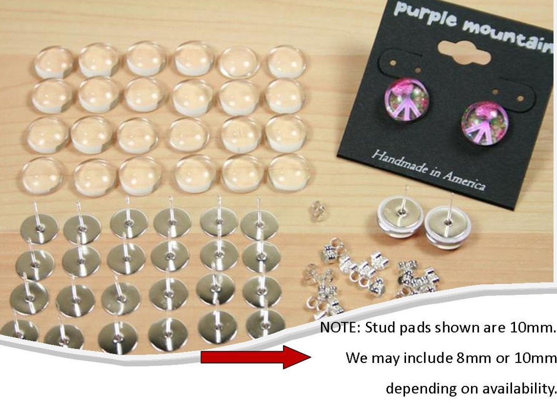 Earring Making Kit - Makes 12 Pair-includes Earring Posts and Backs ...