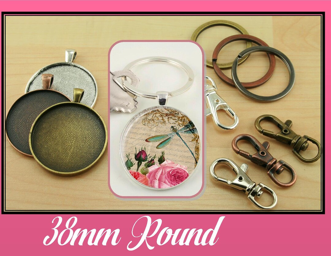 10 Key Ring Making DIY Kit. XL Split Ring 10 Standard Swivel - Etsy