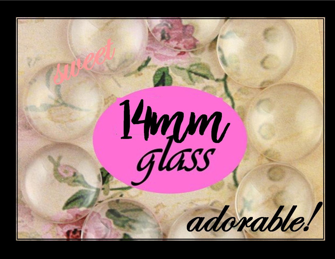 500 14mm Small Round Glass Domes. High Quality Craft Glass - Etsy