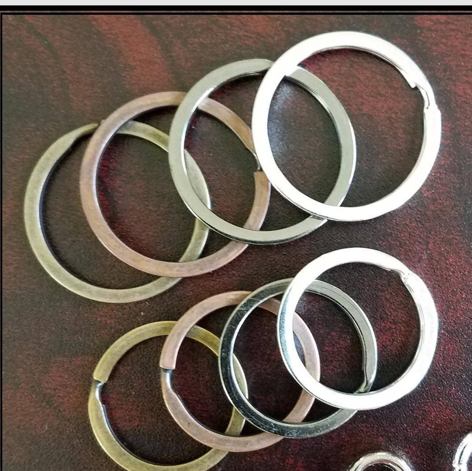 10 Key Ring Making DIY Kit. XL Split Ring 10 Standard Swivel | Etsy