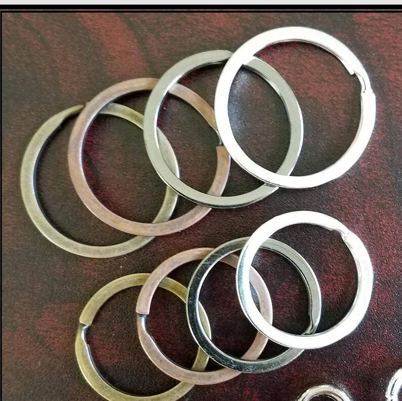 10 Key Ring Making DIY Kit. XL Split Ring 10 Standard Swivel | Etsy