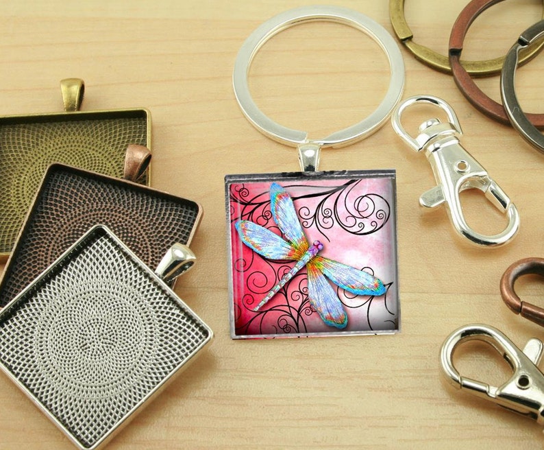 10 Key Ring Making DIY Kit. XL Split Ring 10 Standard Swivel - Etsy