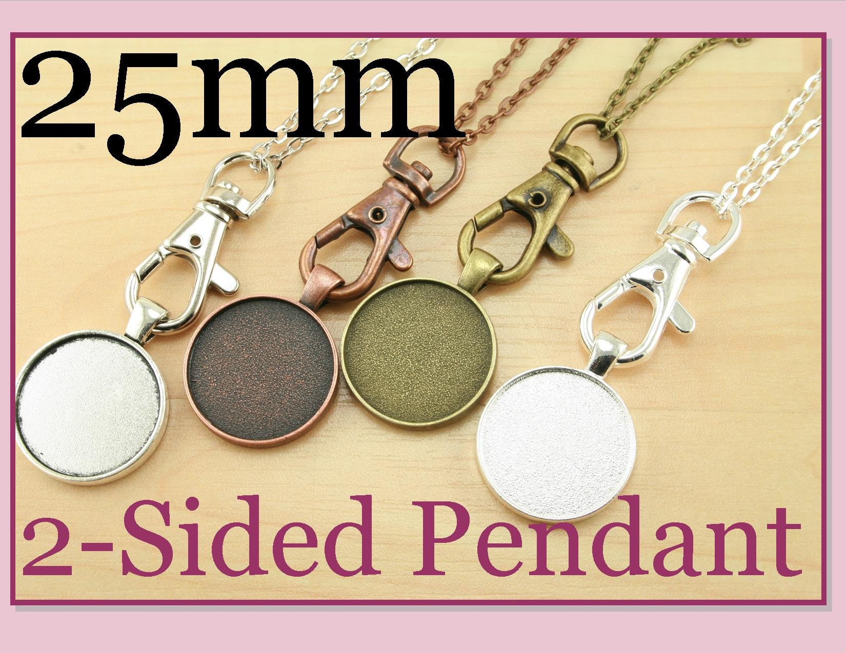10 - Swivel Clip, 2 Sided Pendant, Chain DIY Sets - Choose 30 Inch ...