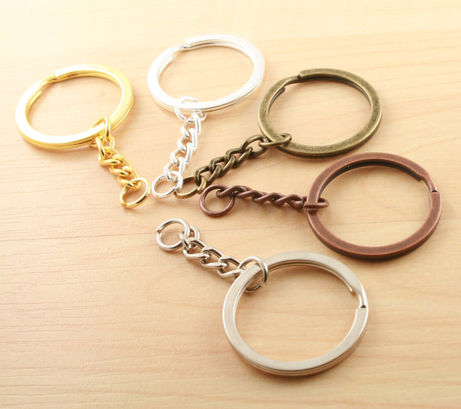 10 Large Key Ring Key Chains 25mm Inside DIY 5 Color | Etsy