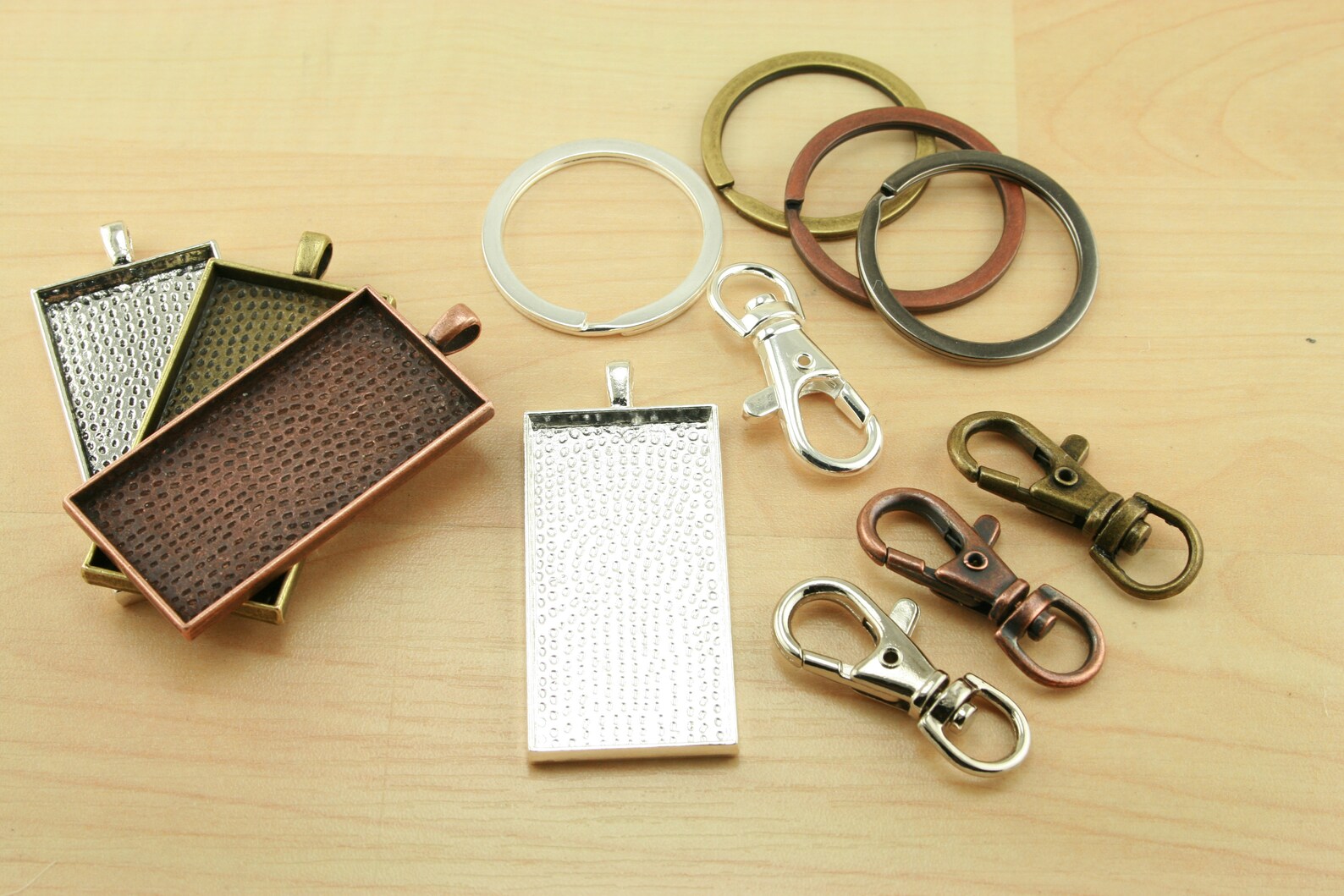 10 Key Ring Making DIY Kit. XL Split Ring 10 Standard Swivel | Etsy