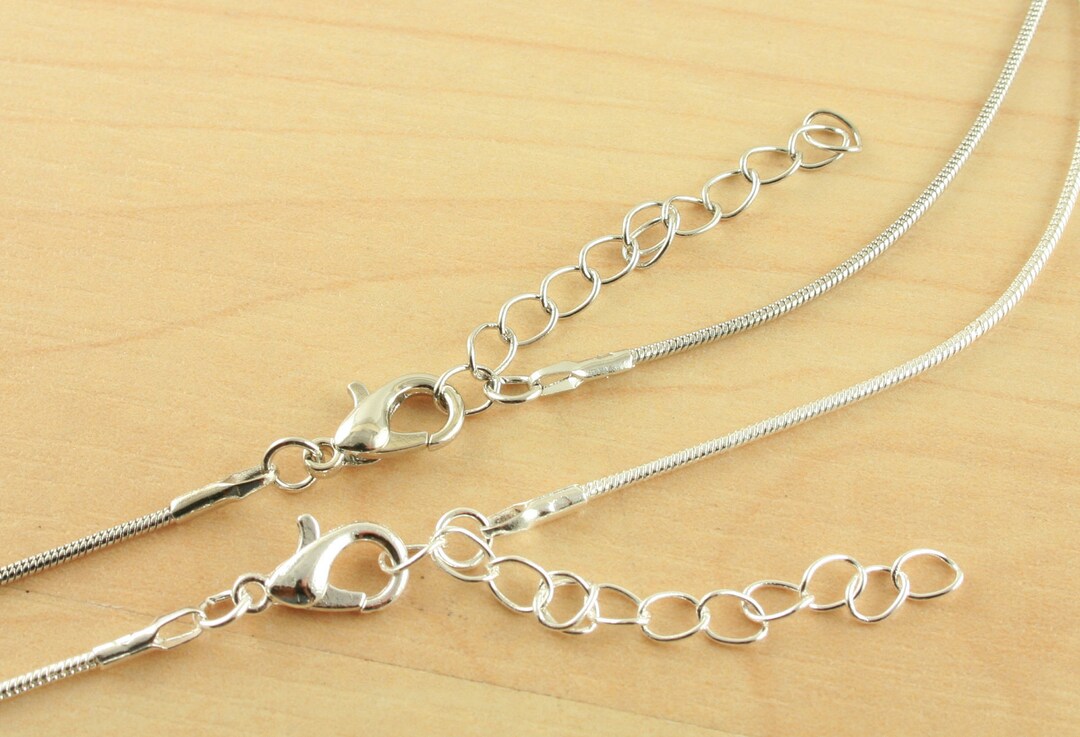 10 Chains-18 Inch WITH EXTENDER. Quality 1.2mm Snake Chain - Petite ...