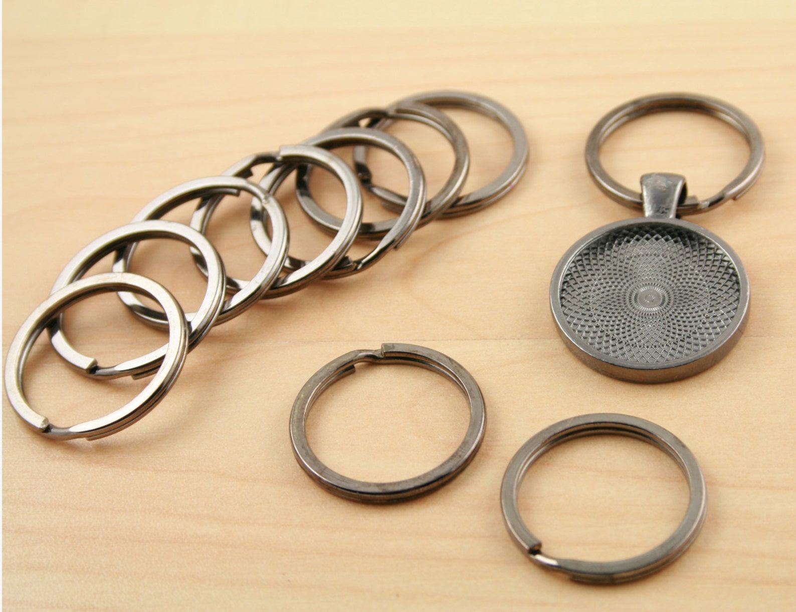10 - MEDIUM Split Rings for Key Ring, Zipper Pulls, Dog Tags and Key ...