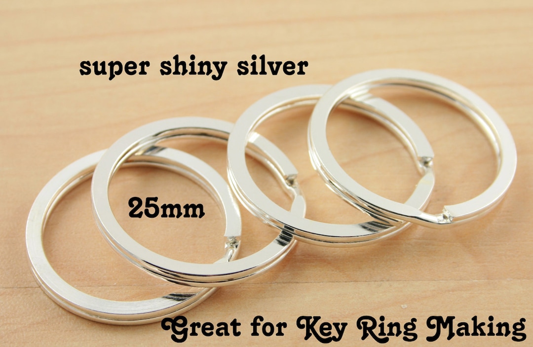 10 - Large Split Rings for Key Ring and Key Chains - Round, Heavy Duty ...