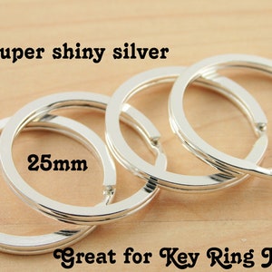 10 - Large Split Rings for Key Ring and Key Chains - Round, Heavy Duty ...