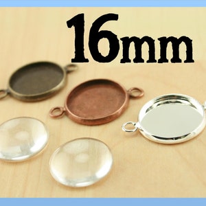 16mm 10 Connector Links, Earring Dangle or Charm Links. 16mm. Great for ...