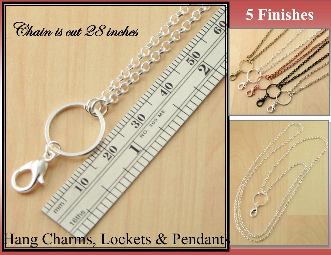 Petite Rolo Style Charm Chain With Circle Loop. Necklace Chain - Etsy
