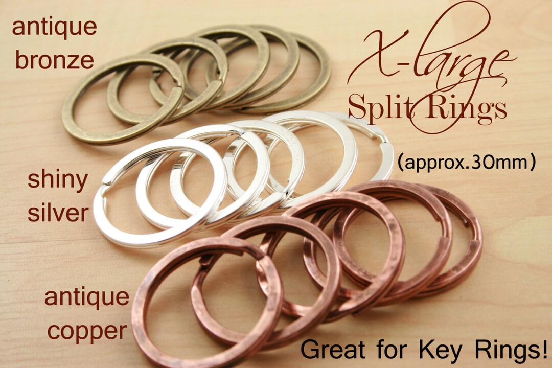 350 Extra Large Split Rings for Key Ring and Key Chains Round, Heavy ...