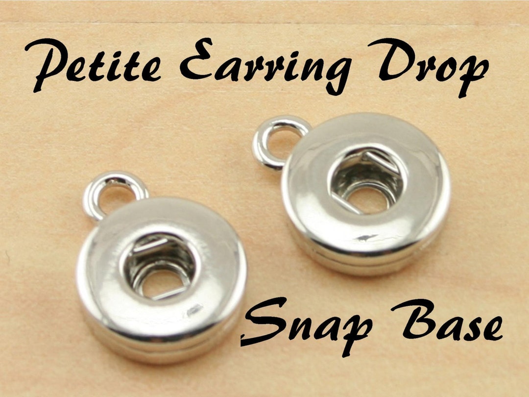 10 PETITE Earring Drop Snap Bases for DIY SNAP Bezel Toppers. Works ...