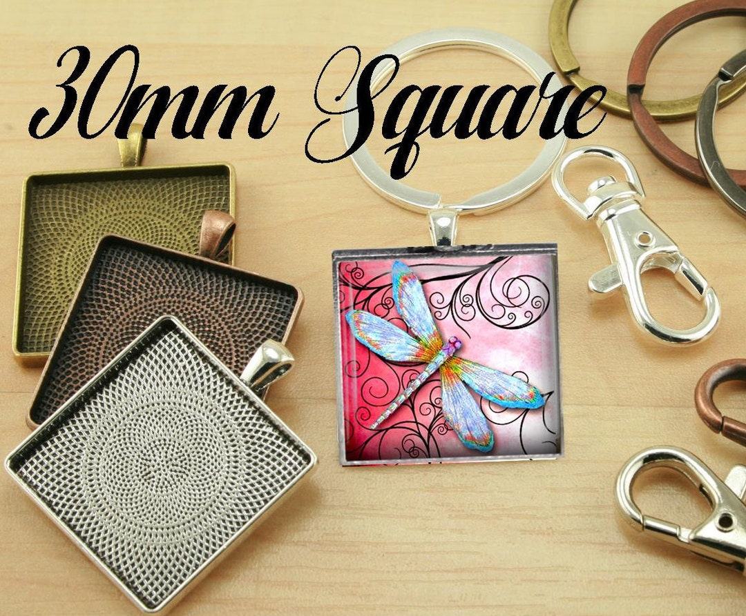 10 Key Ring Making DIY Kit. XL Split Ring, 10 Standard Swivel Clips ...