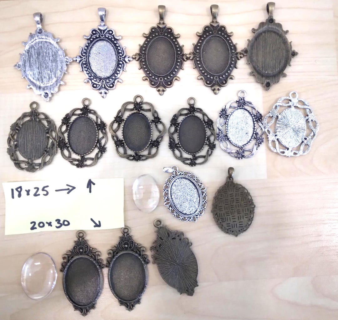 Oval Sampler Assortment as Shown. for DIY Bezel Earring Charm Drops ...