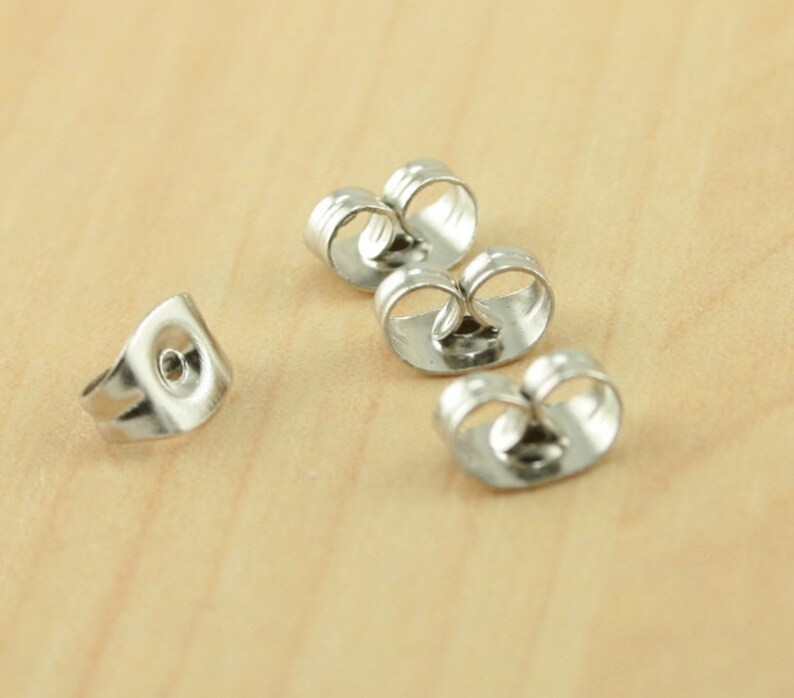 Stainless Steel 100 (50 Pair) Earring Backs for Use With Stud Post ...