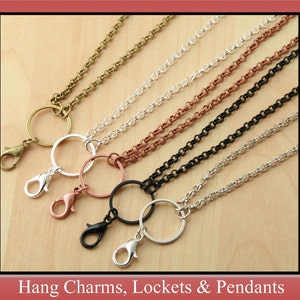 Petite Rolo Style Charm Chain With Circle Loop. Necklace Chain for ...
