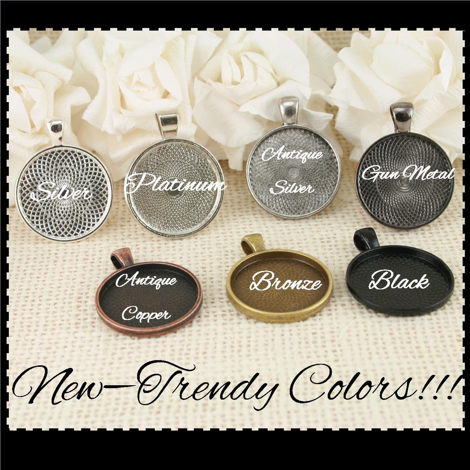20 Kits-25mm. GLASS (20), PENDANTS (20), 1 Inch SEALS (20 or 40 ...