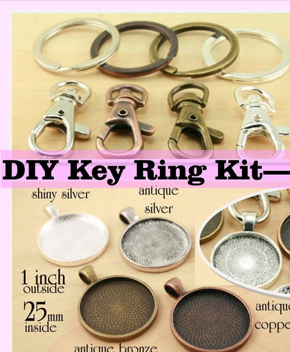10 Key Ring Making DIY Kit. XL Split Ring 10 Standard Swivel | Etsy