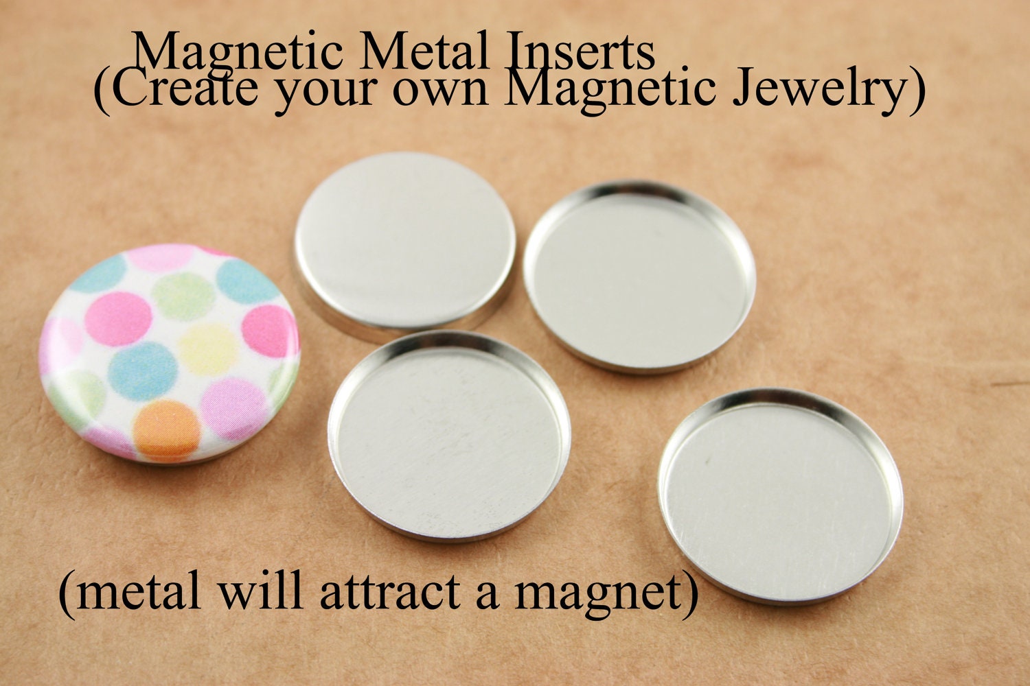 100 DIY Magnet Attracting Metal INSERTS for Use With 1.25 - Etsy