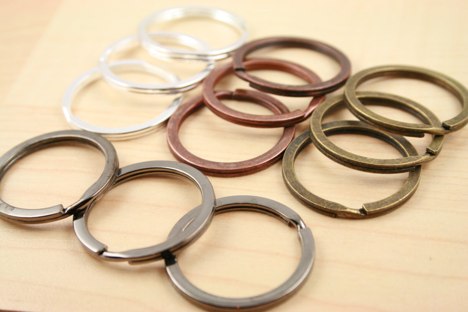 20 - Large Split Rings for Key Ring and Key Chains - Round, Heavy Duty ...