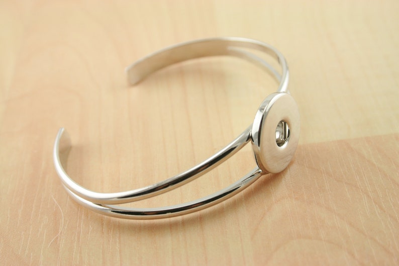 Open Style Bracelet Bangle Snap Base DIY. Works with Snap | Etsy