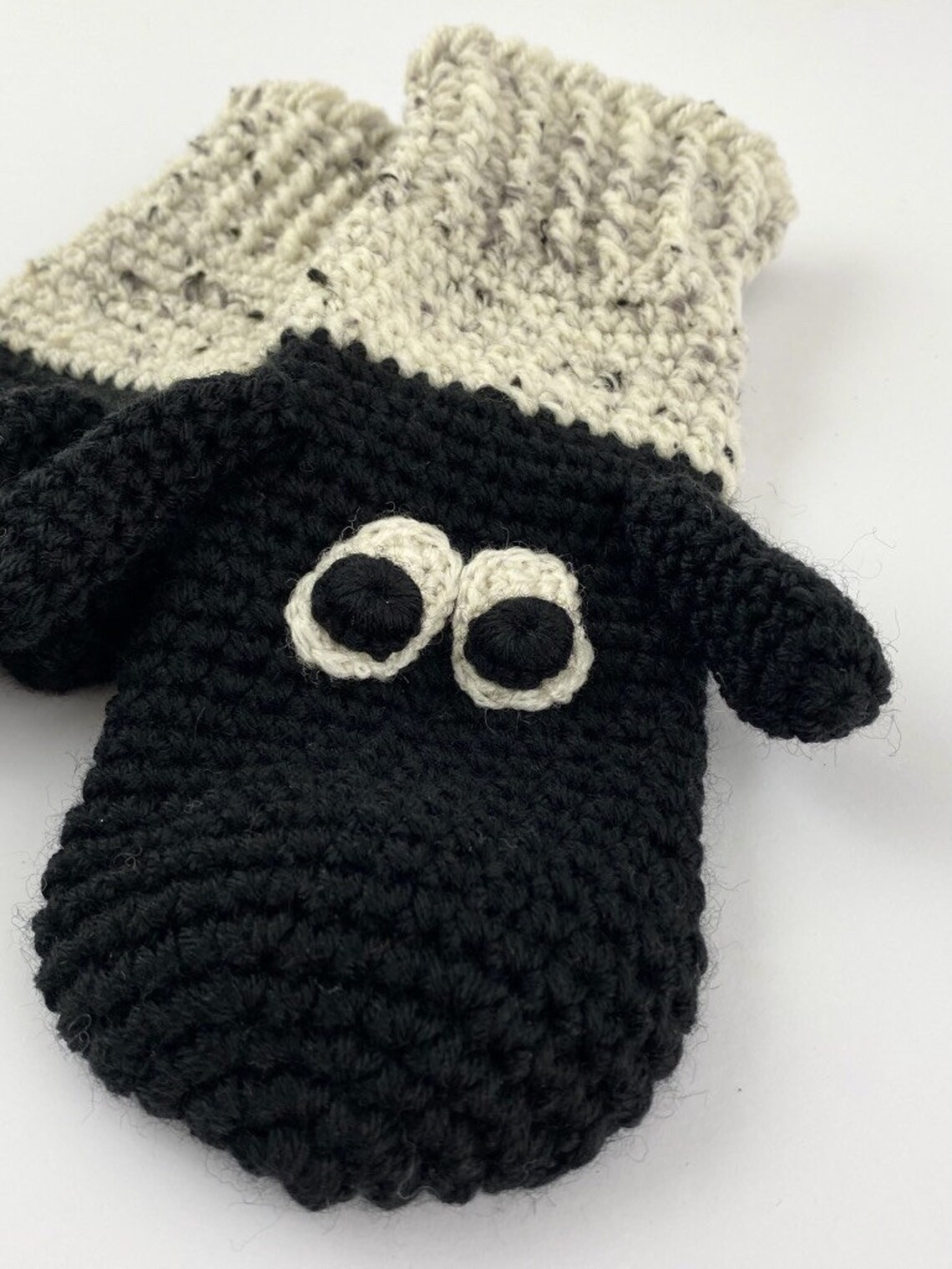 Funny Chunky Crochet Lamb Sheep Mittens Animal Puppet Unisex - Etsy