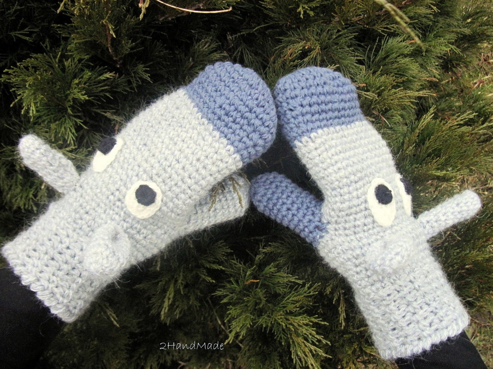 Funny Chunky Crochet Gloves Mittens Animal Puppet Donkey Ass - Etsy
