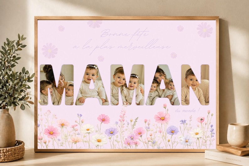 Personalized Mother's Day Gift – Mom Poster With Photos and Name ...