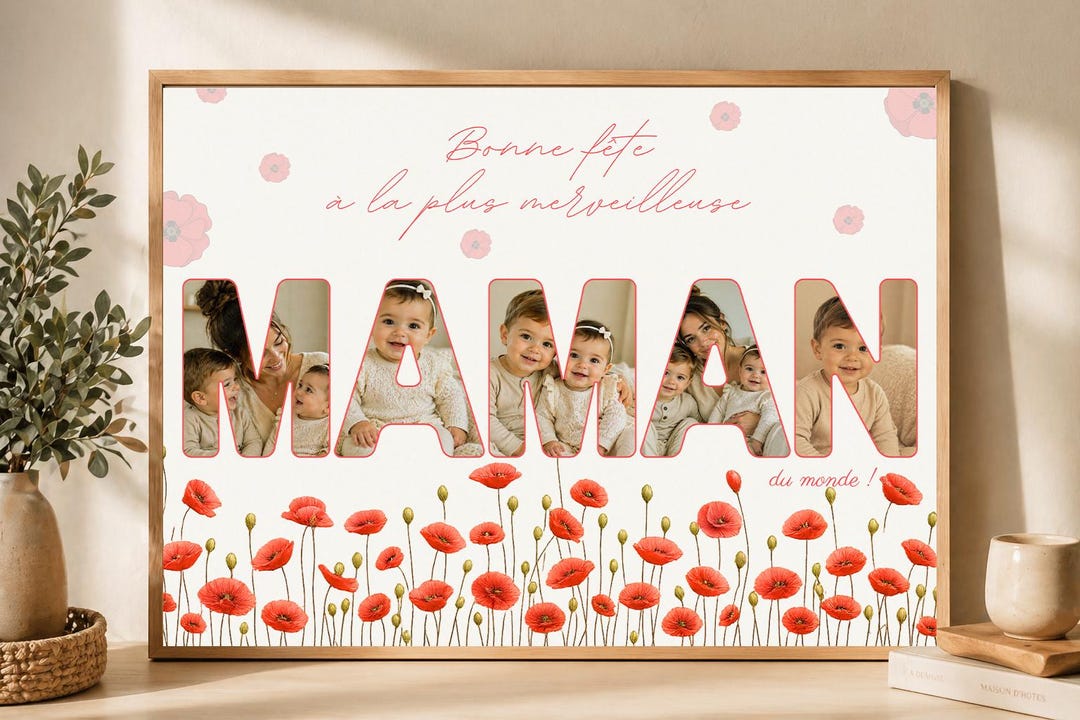 Personalized Mother's Day Gift – Mom Poster With Photos and Name ...
