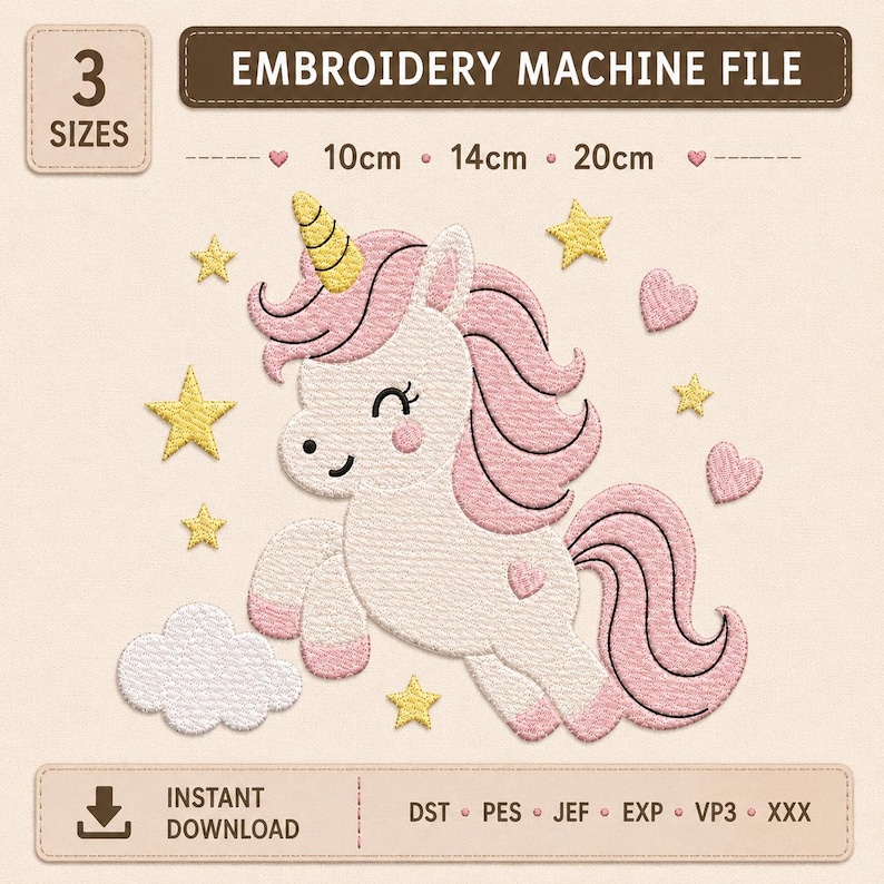 Magical Unicorn Applique Embroidery Design | Machine Embroidery File ...