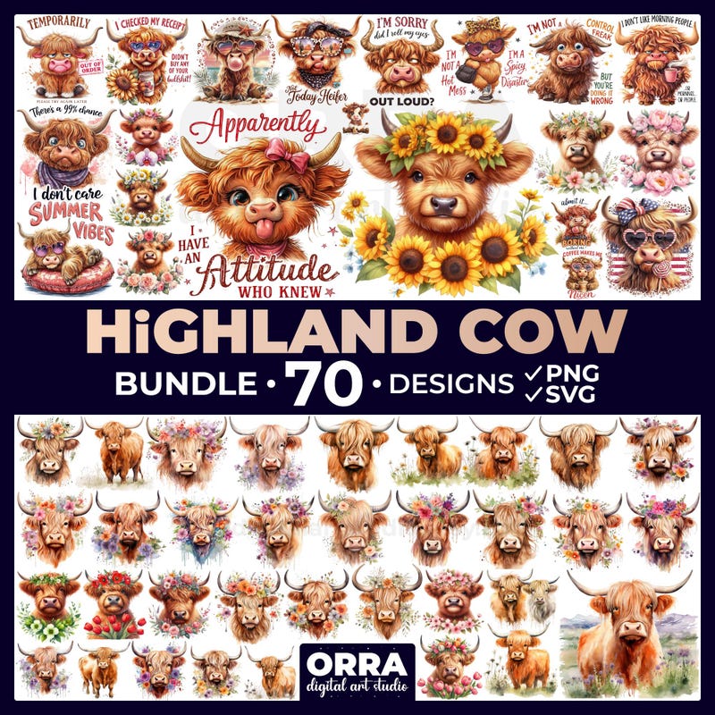 Trending Highland Cow - Etsy