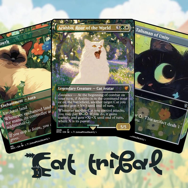 Mtg Custom Cat Token - Etsy