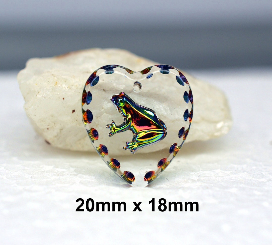 Frog Intaglio Pendant, Int 30, Glass Intaglio Pendant, 20mm X 18mm VM ...