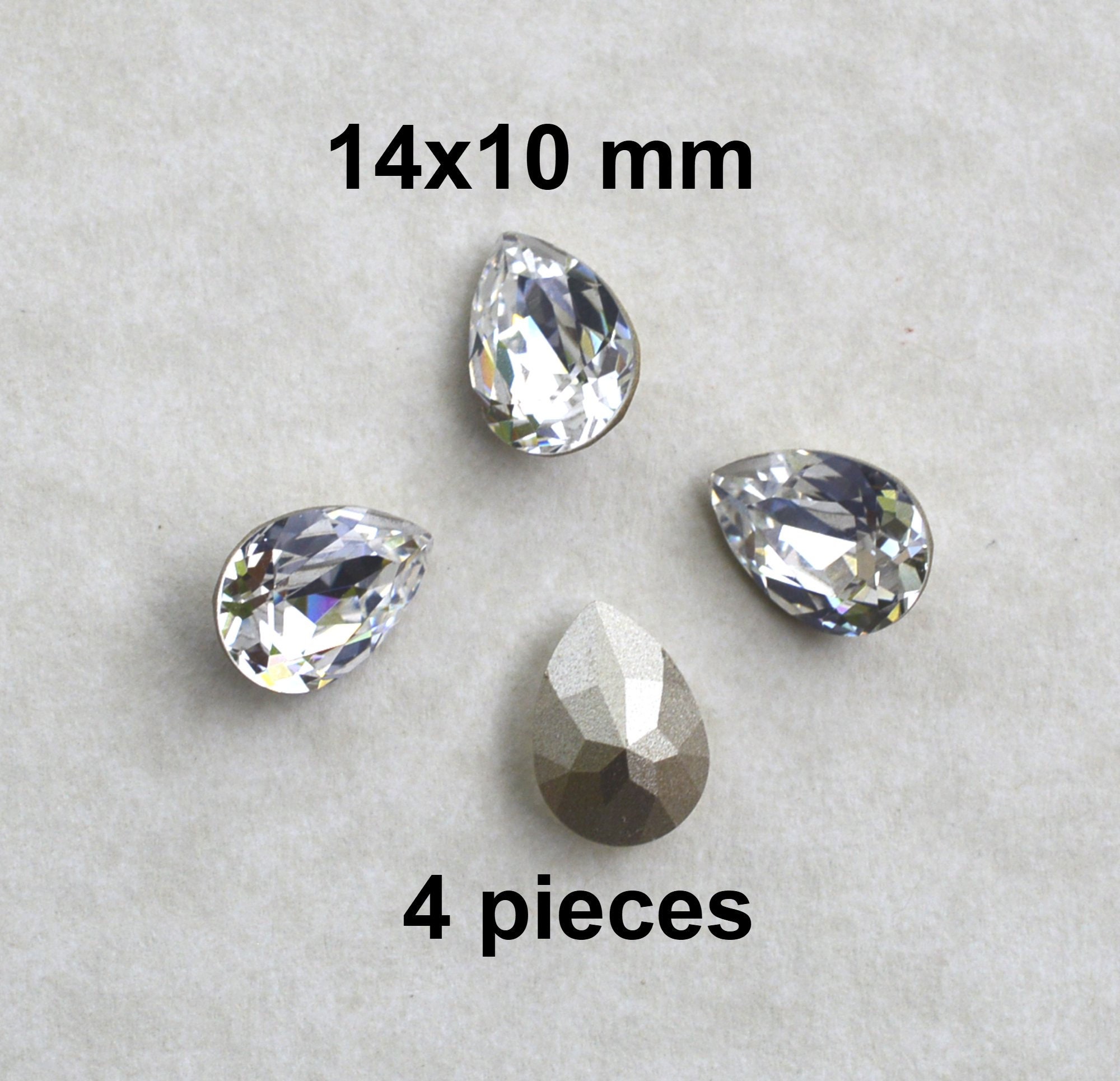 14x10mm Clear Crystal Pears art 4320 Crystal Teardrops 4 - Etsy Italia