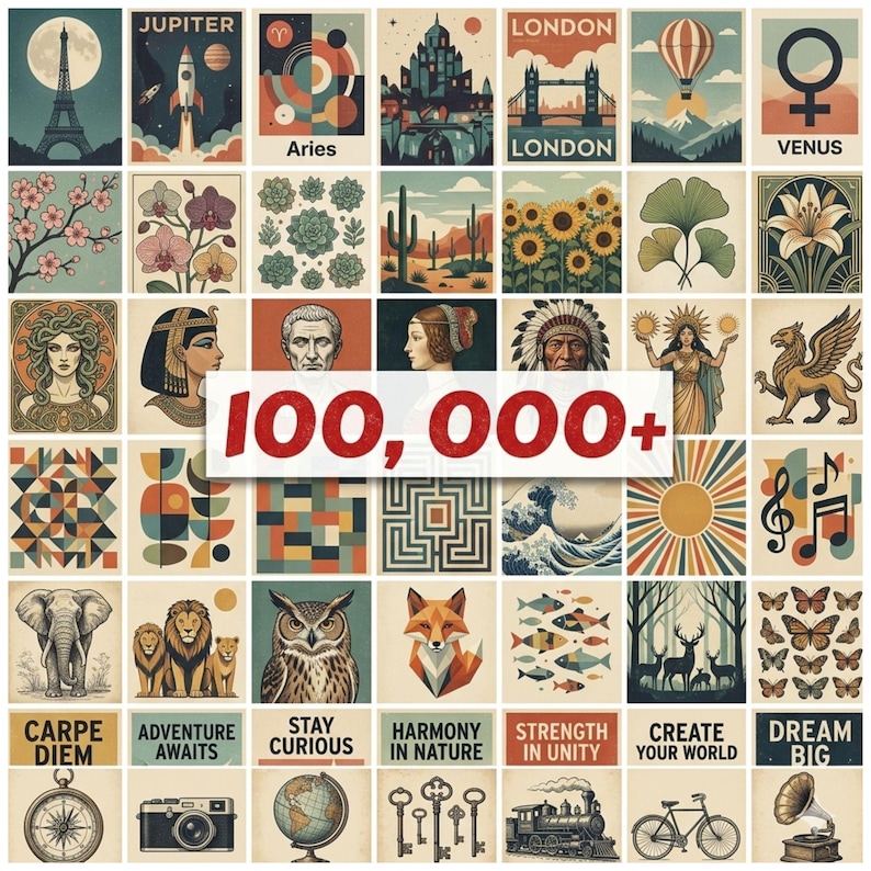 100000+ Mega Printable Wall Art Bundle, Ultimate Wall Art Library ...