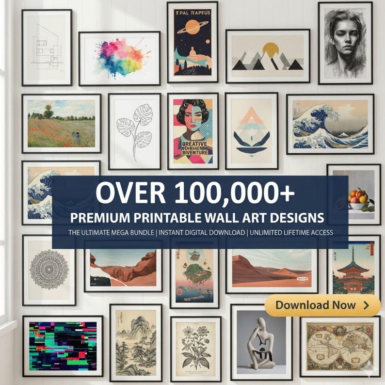 100000+ Mega Printable Wall Art Bundle, Ultimate Wall Art Library ...