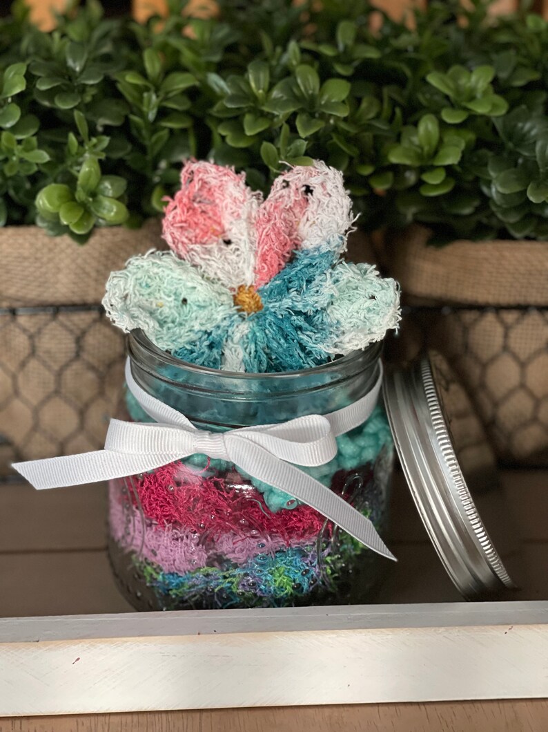 Crochet PATTERN "the Best Flower Scrubby Buddy" Dish Scrubby Perfect ...