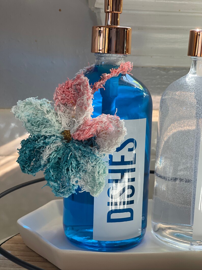 Crochet PATTERN "the Best Flower Scrubby Buddy" Dish Scrubby Perfect ...