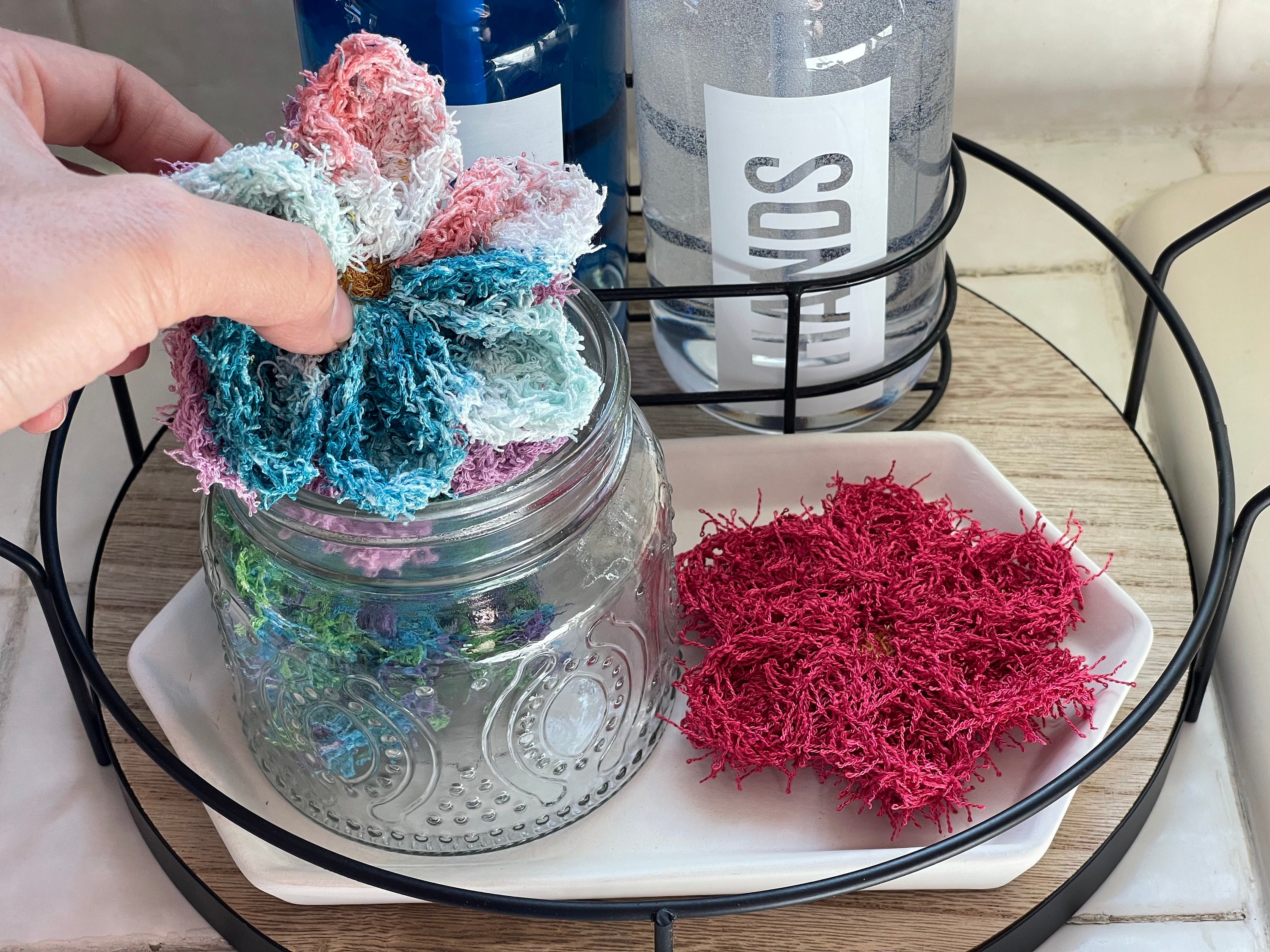 Crochet PATTERN "the Best Flower Scrubby Buddy" Dish Scrubby Perfect ...