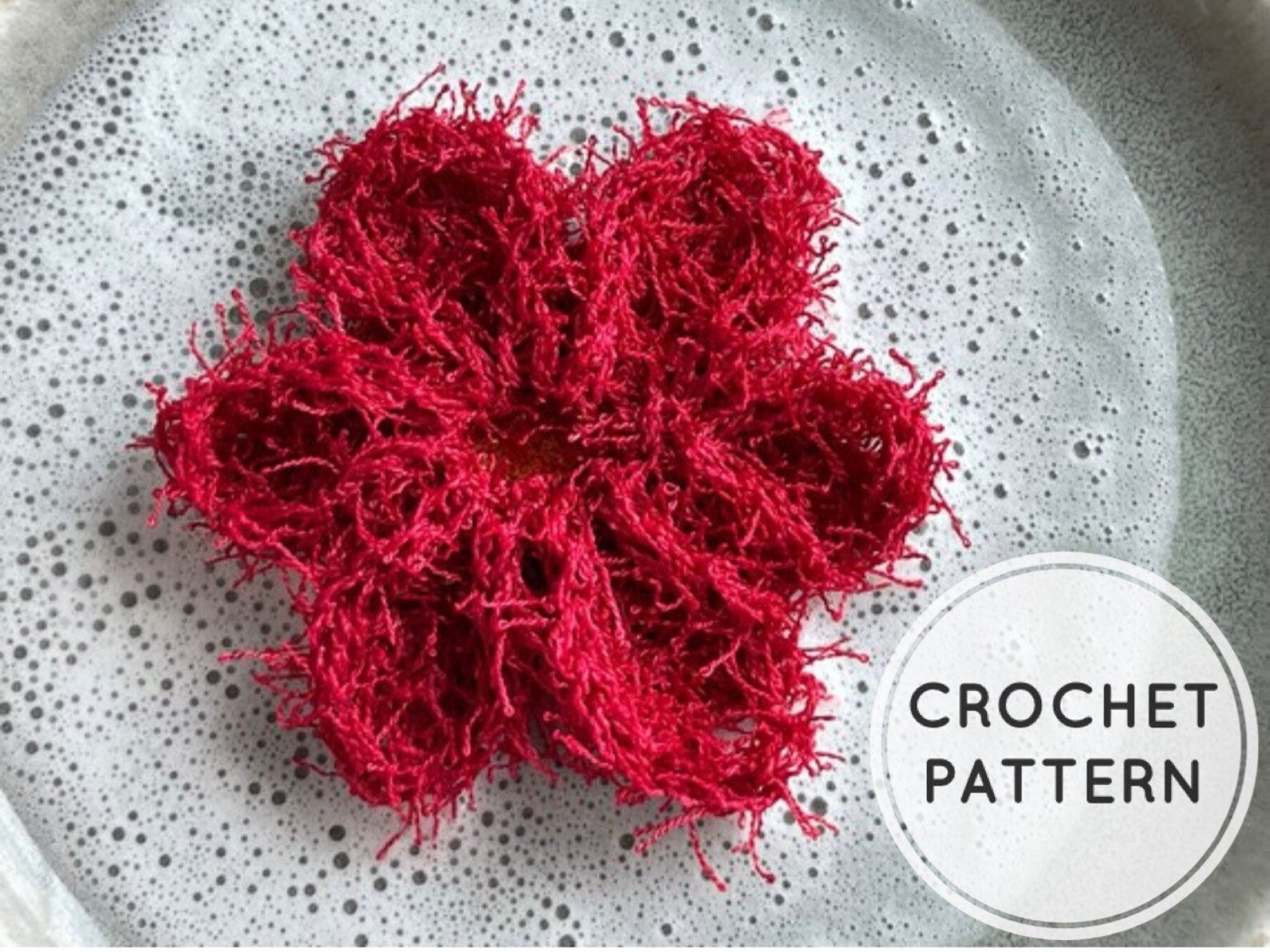 Crochet PATTERN "the Best Flower Scrubby Buddy" Dish Scrubby Perfect ...