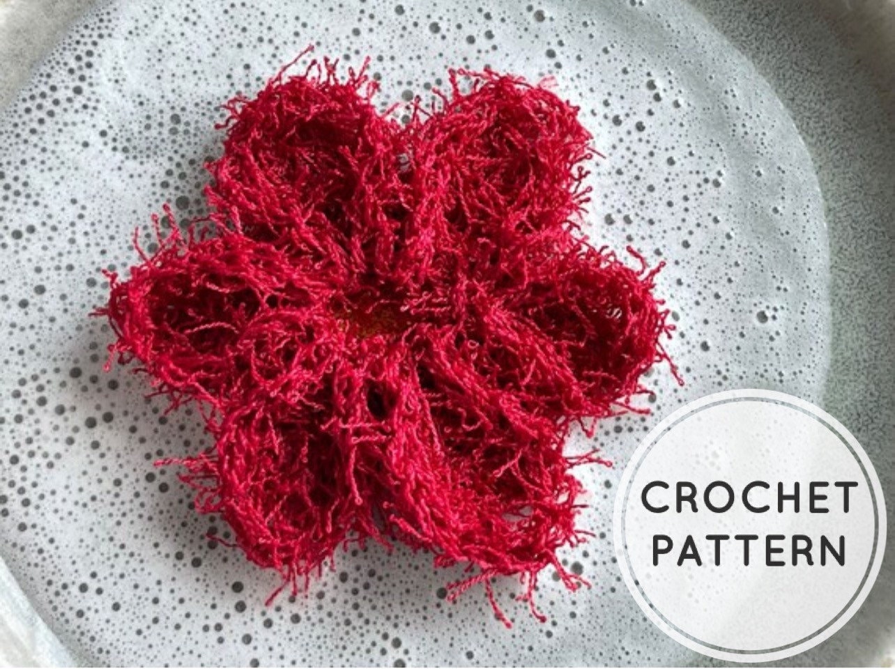 Crochet PATTERN "the Best Flower Scrubby Buddy" Dish Scrubby Perfect ...