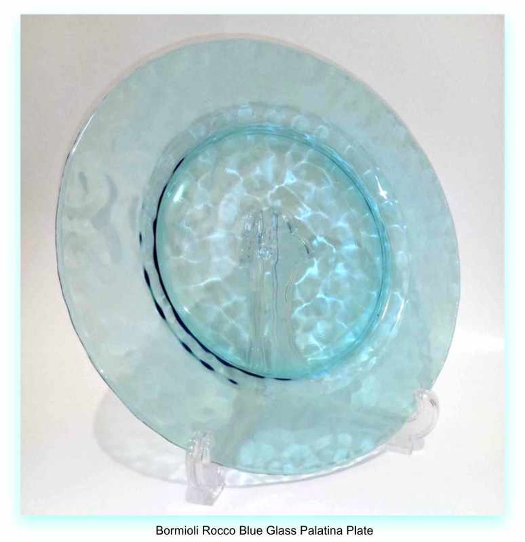 Bormioli Rocco Blue Glass Palatina Plate - Etsy