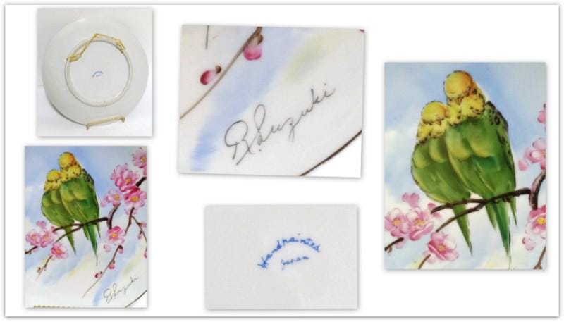 Vintage Japan Hand Painted Plate With Parakeets - Etsy