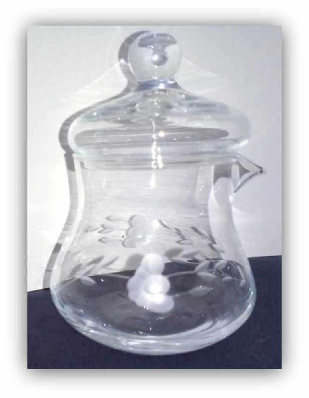 Princess House Condiment Jar & Lid Heritage - Blown Glass - Etsy