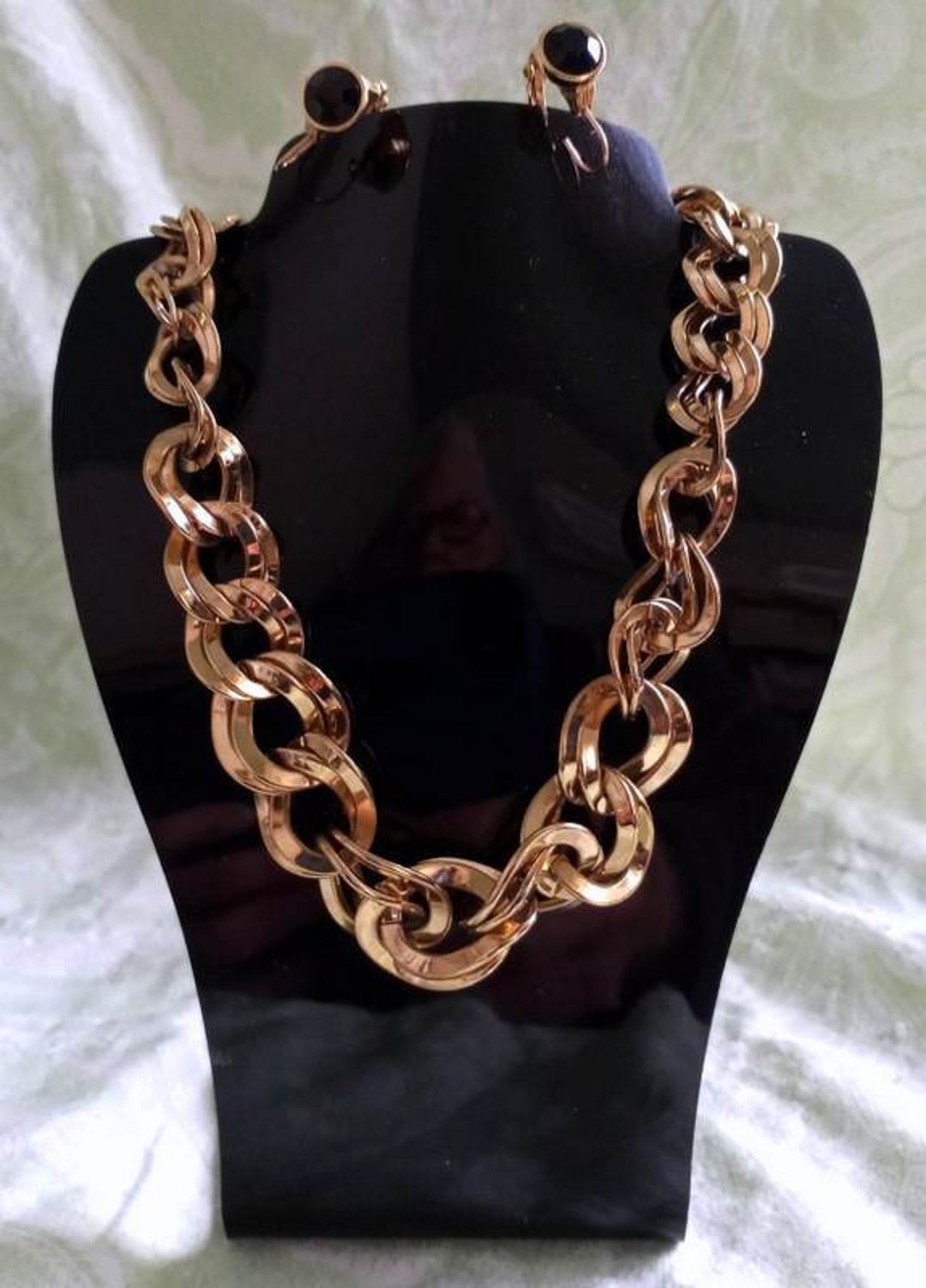 Vintage Monet Jewelry Set Goldtone - Etsy