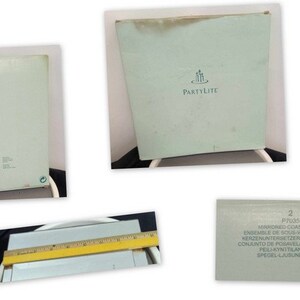 Partylite Mirrored Beveled Square Coaster Set of 2 - Etsy